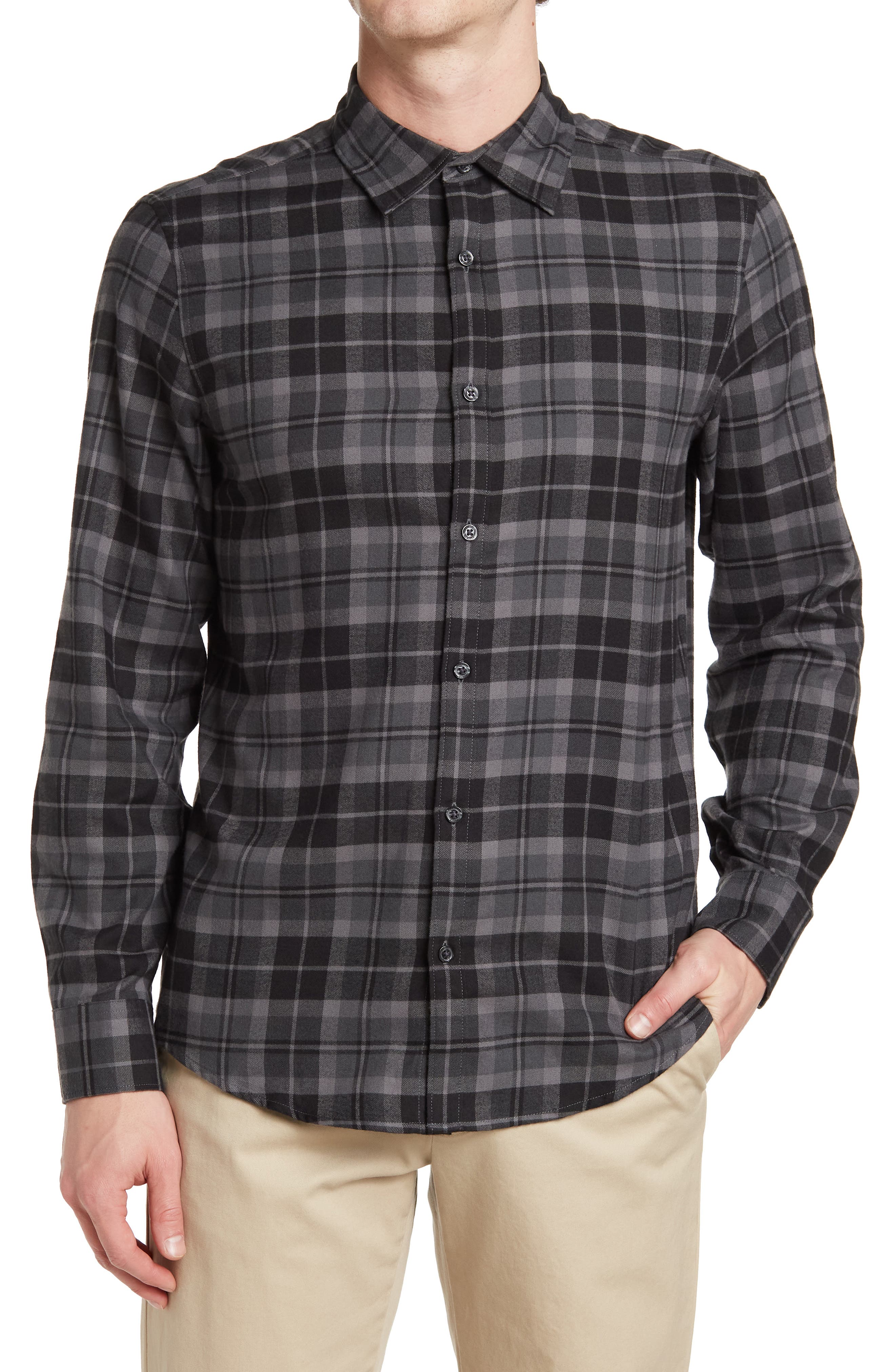 Perry Ellis Bold Check Flannel Shirt | Nordstromrack