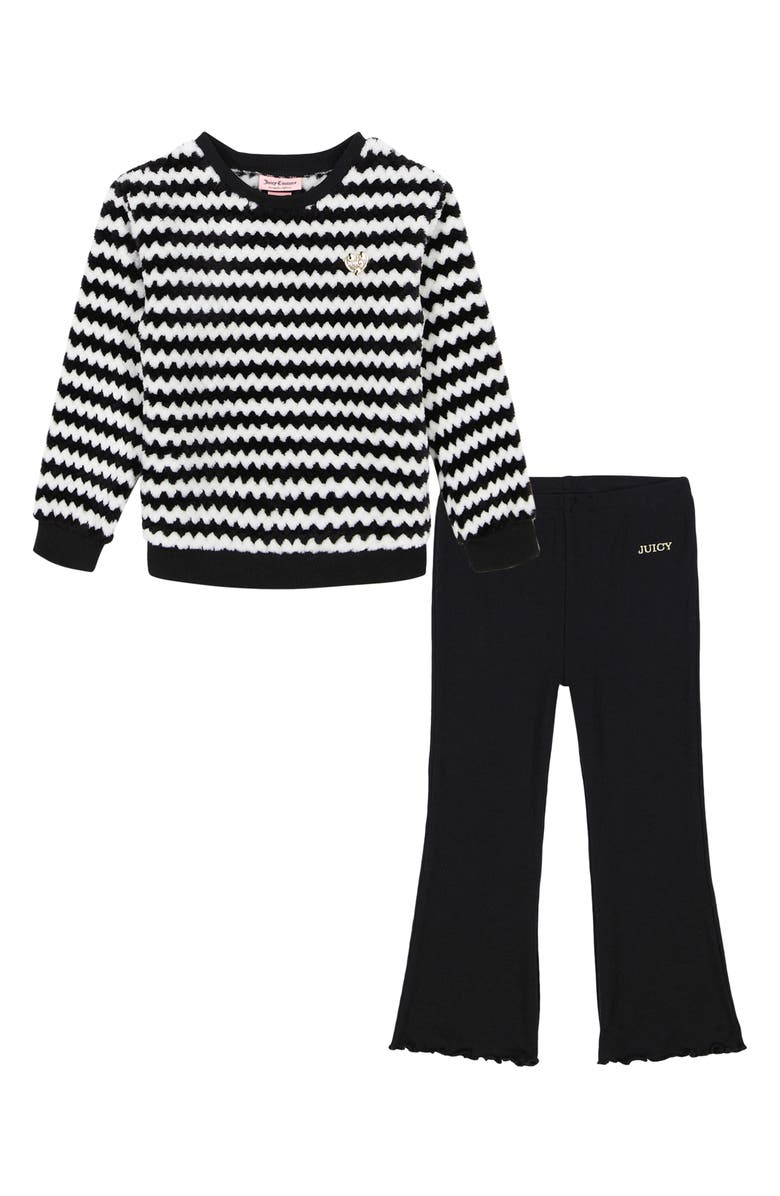 Juicy Couture Kids' High Pile Fleece Top & Leggings Set | Nordstromrack