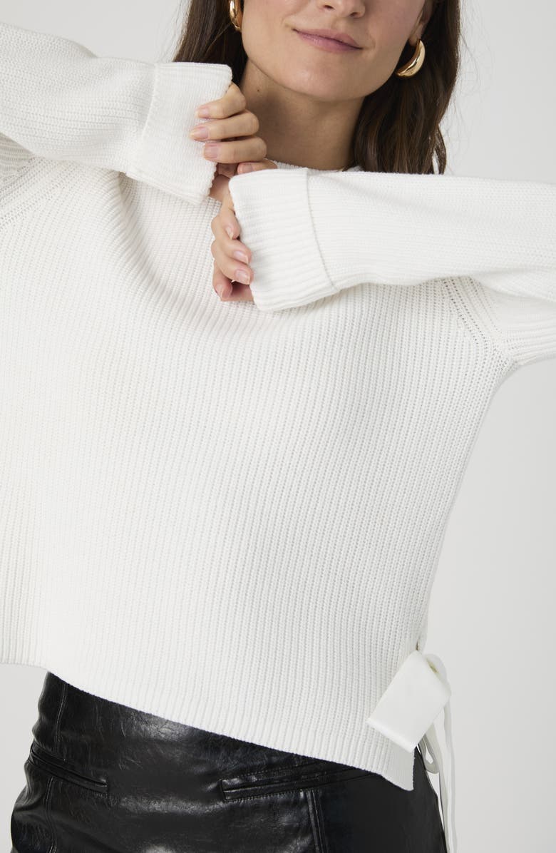 French Connection Mozart Cotton Tie Detail Sweater | Nordstromrack