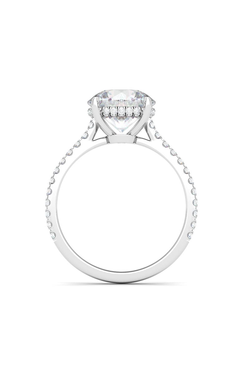 Everyday By HauteCarat Round & Pavé Lab Created Diamond 18K Gold Ring ...