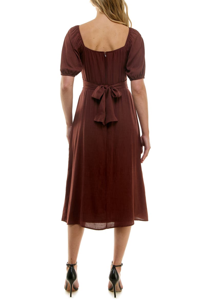 Row A Crochet Trim Fit & Flare Midi Dress | Nordstromrack