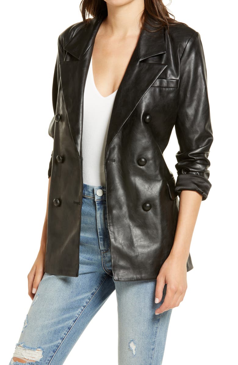 BLANKNYC The Nightingale Faux Leather Blazer | Nordstromrack