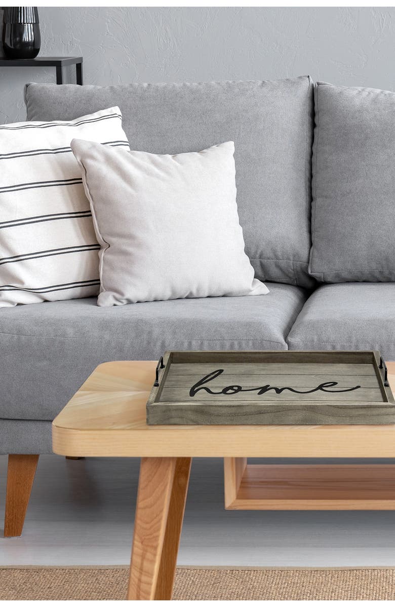LALIA HOME Decorative Wood Serving Tray with Handles - 15.5" x 12 ...