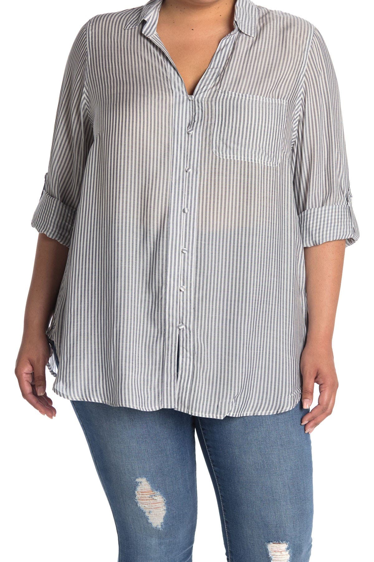 VELVET HEART Fidora Roll tab sleeve Blouse | Nordstromrack