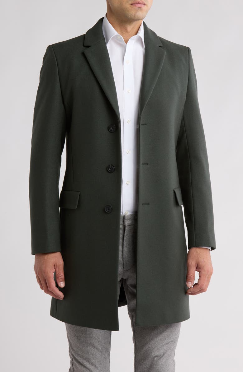 HUGO Migor Wool Blend Notched Collar Coat | Nordstromrack