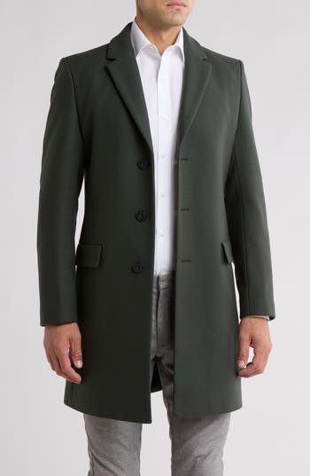 HUGO Migor Wool Blend Notched Collar Coat | Nordstromrack