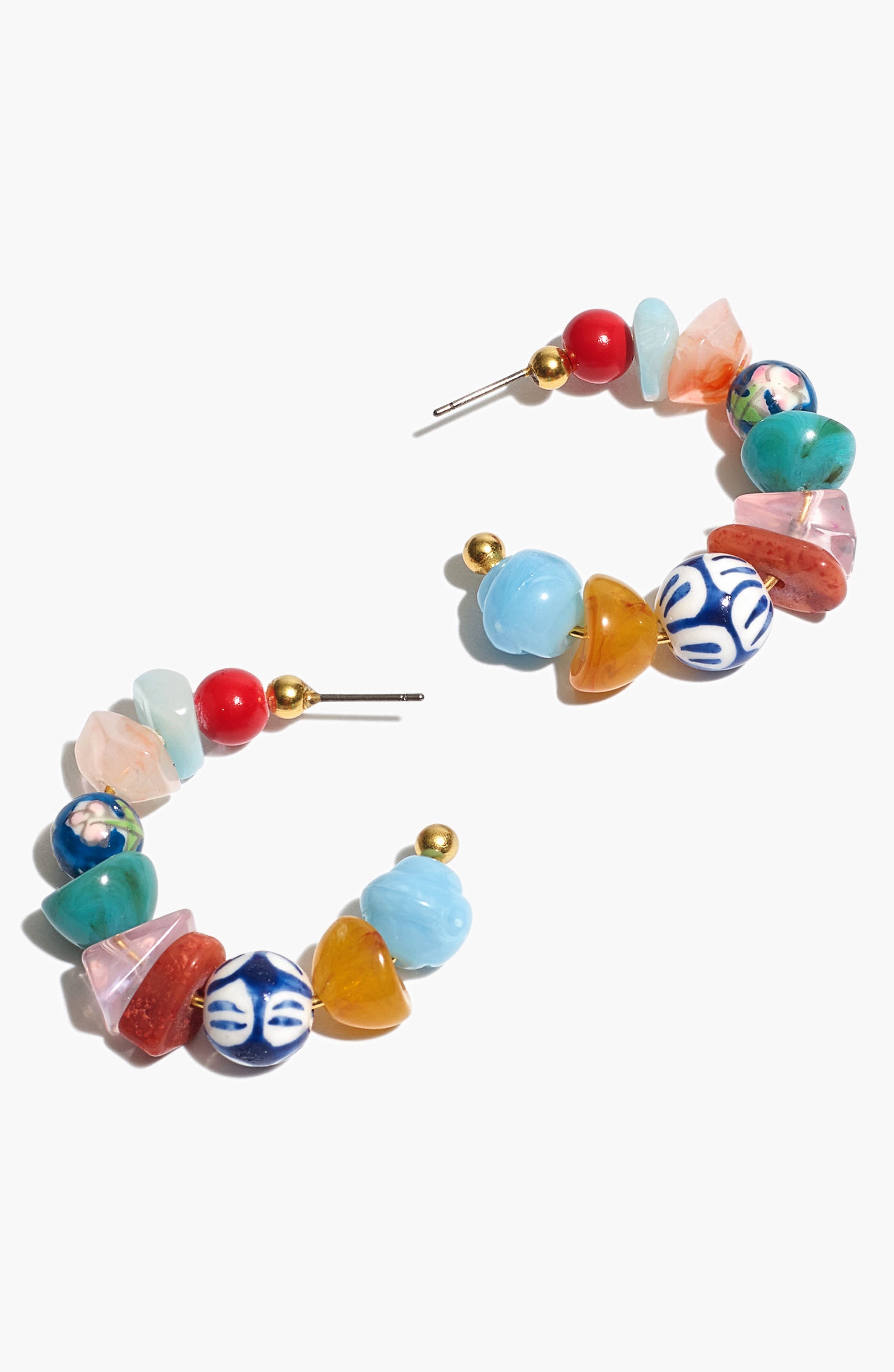 Madewell Bead Mix Medium Hoop Earrings | Nordstromrack