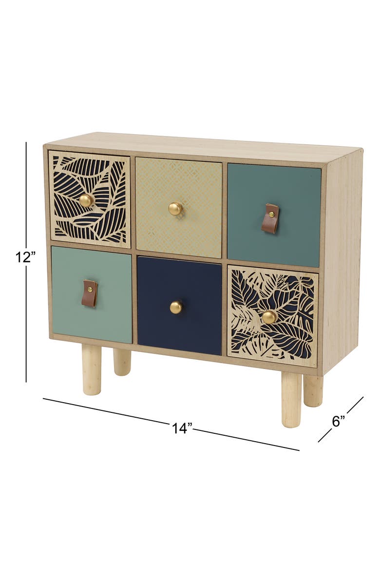 VIVIAN LUNE HOME Blue MDF Eclectic Jewelry Box | Nordstromrack