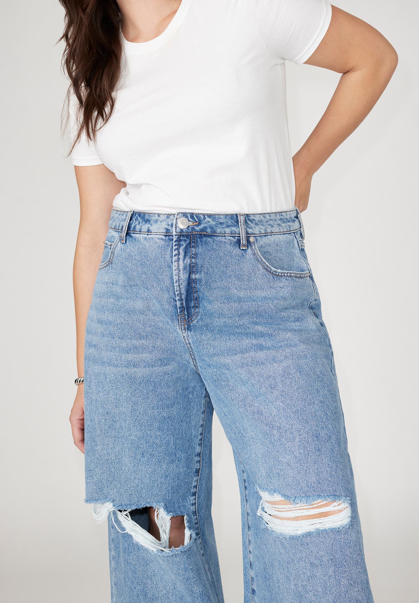 ELOQUII The Yvette Rigid Wide Leg Jean | Nordstrom