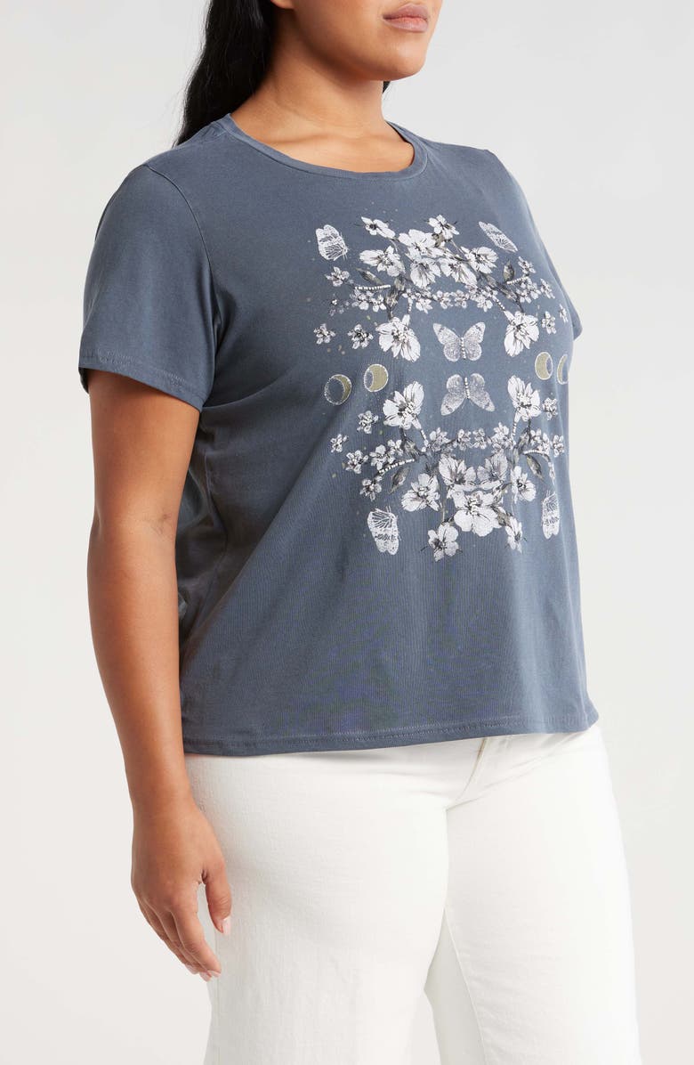 Lucky Brand Mirror Floral Cotton Graphic T-Shirt | Nordstromrack