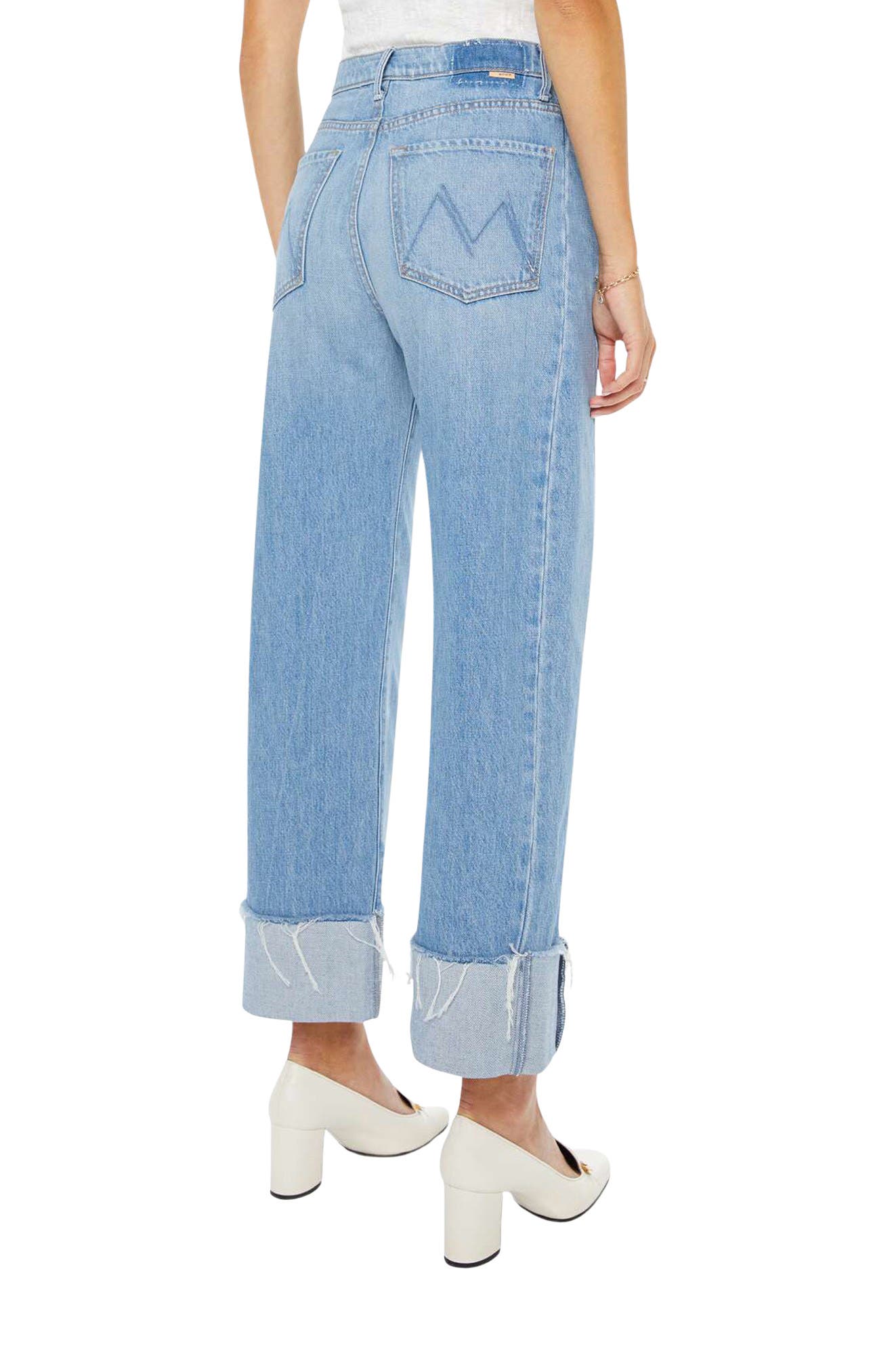 MOTHER The Half-Pipe Frayed High Waist Ankle Barrel Jeans | Nordstrom