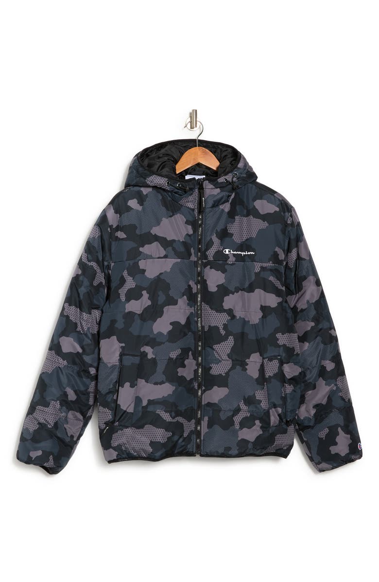 Champion Camo Print Hooded Puffer Jacket | Nordstromrack