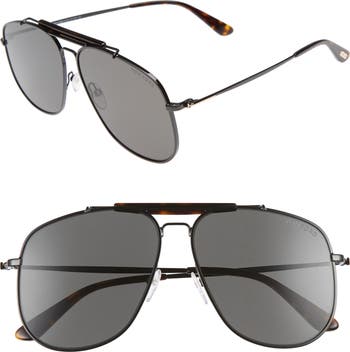 TOM FORD Connor 58mm Aviator Sunglasses | Nordstrom