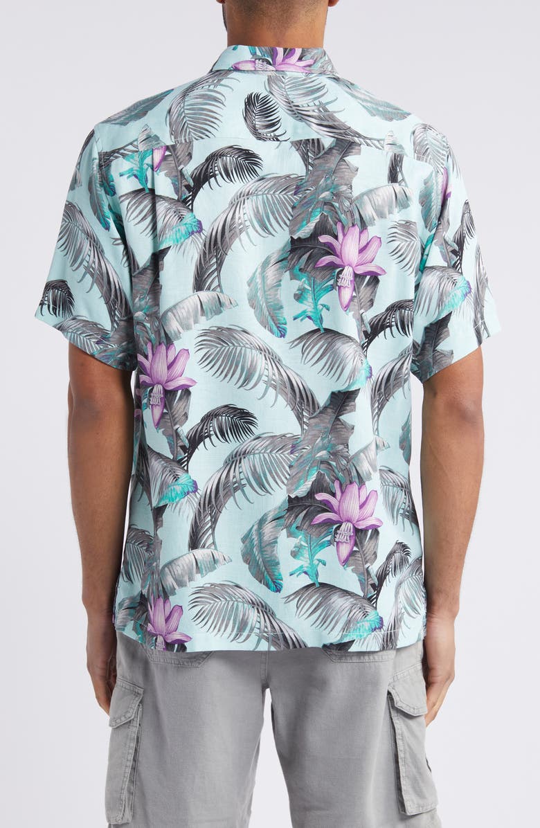 Tommy Bahama Orchid Botanic Print Short Sleeve Silk Button-Up Shirt ...