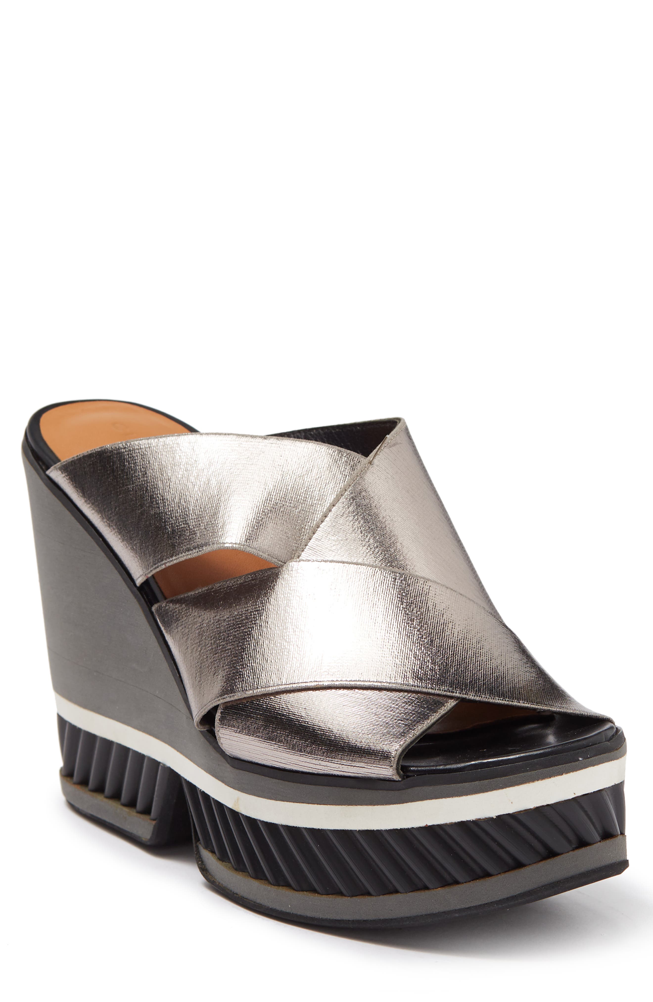 Robert Clergerie Drystan Metallic Wedge Sandal | Nordstromrack