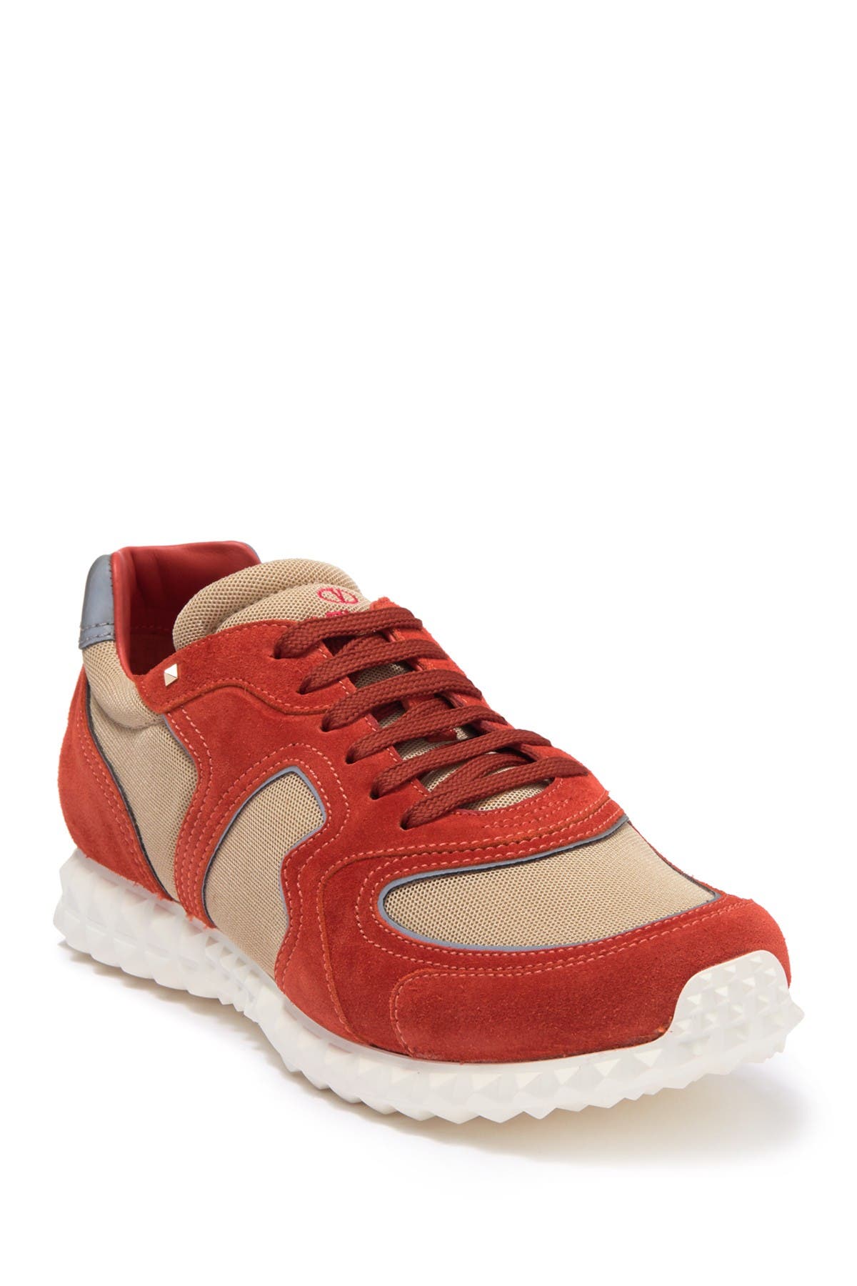 Valentino Garavani VALENTINO Colorblock Suede Panel Lace-Up Sneaker ...