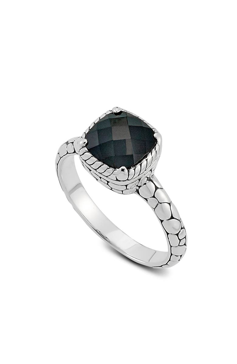 SAMUEL B. Sterling Silver Cushion Cut Semiprecious Stone Ring ...