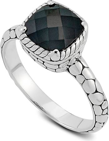 SAMUEL B. Sterling Silver Cushion Cut Semiprecious Stone Ring ...