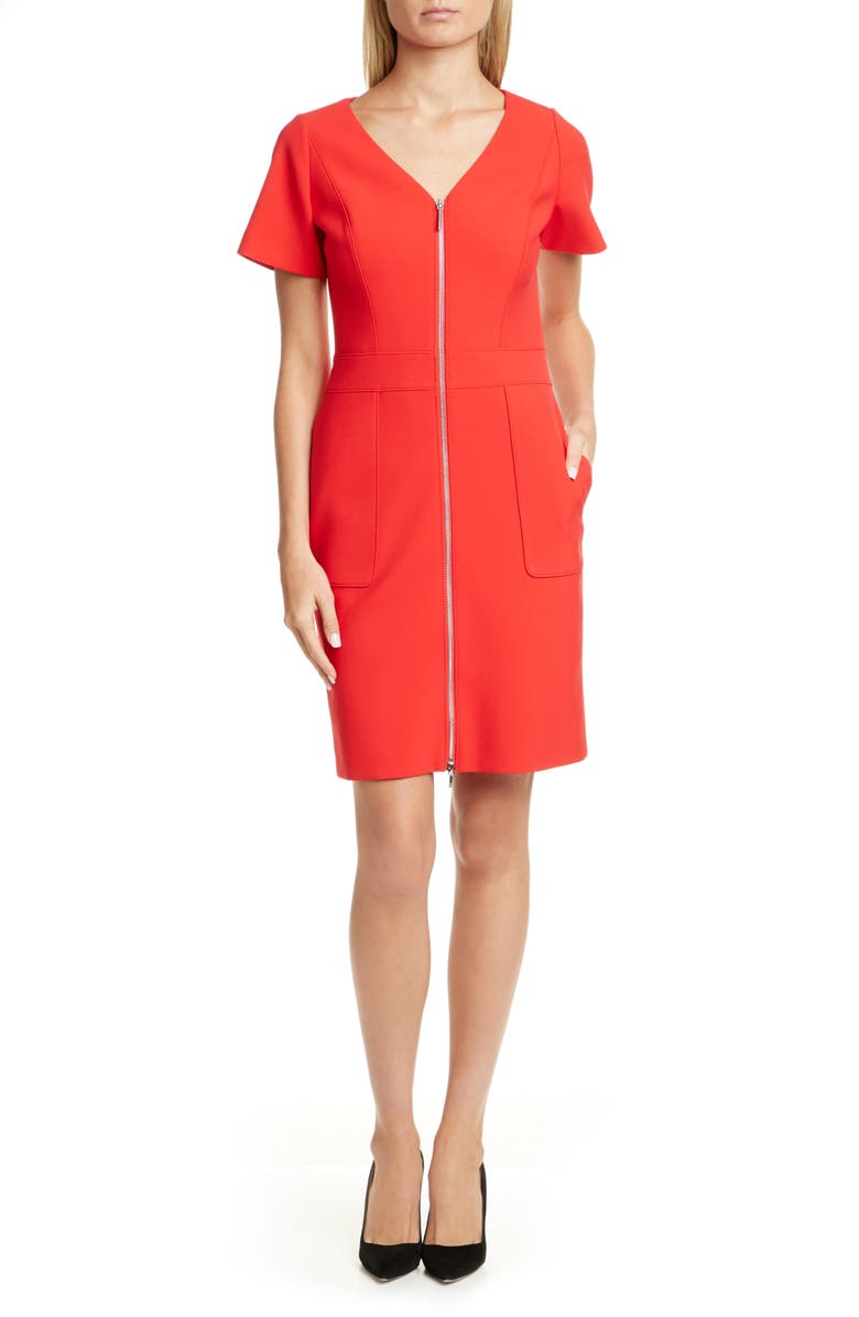 HUGO Kirase Zip Front A-Line Dress | Nordstromrack