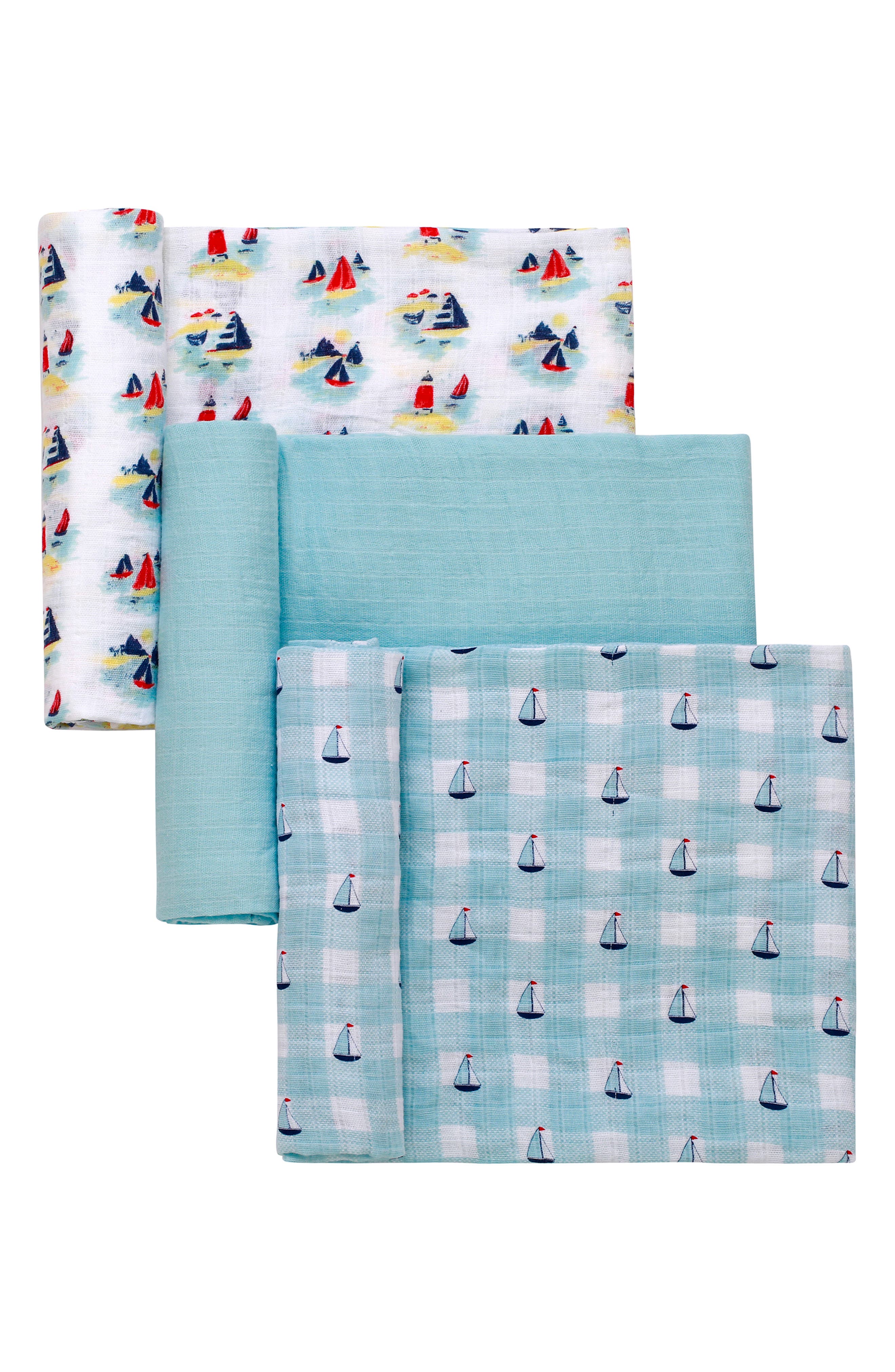Little Me 3-Pack Cotton Muslin Swaddle Blankets | Nordstromrack