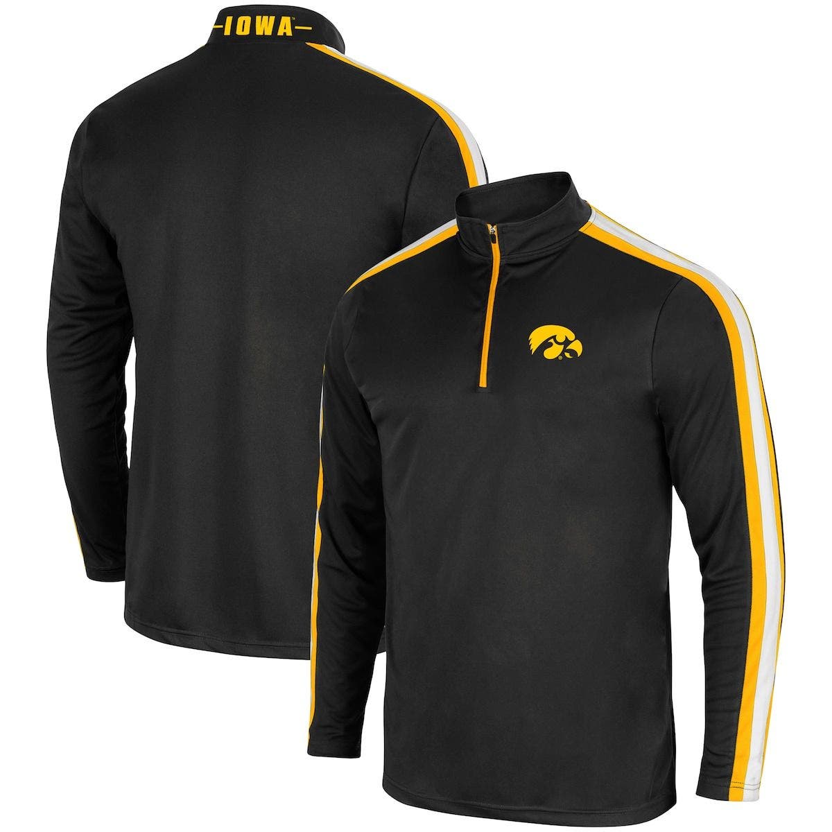 COLOSSEUM Men's Colosseum Black Iowa Hawkeyes 1955 Quarter-Zip Jacket ...