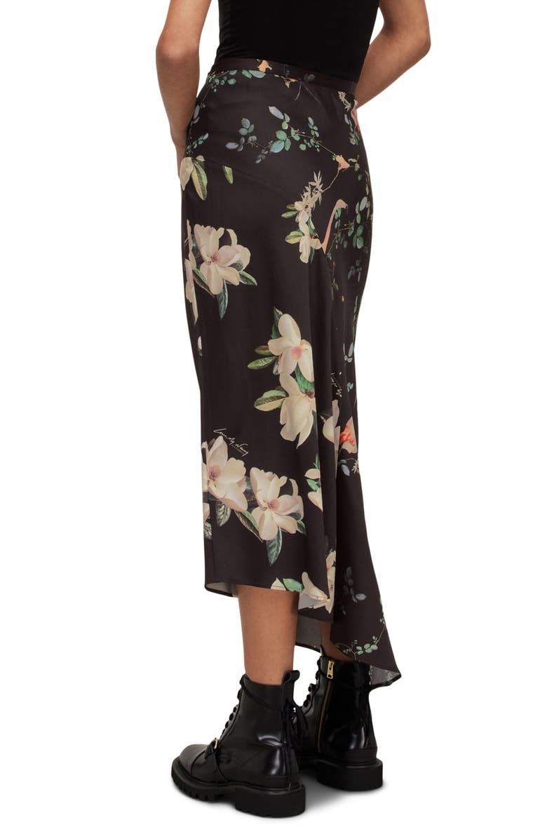 AllSaints Luisa Fabia Floral Print Asymmetric Skirt | Nordstromrack