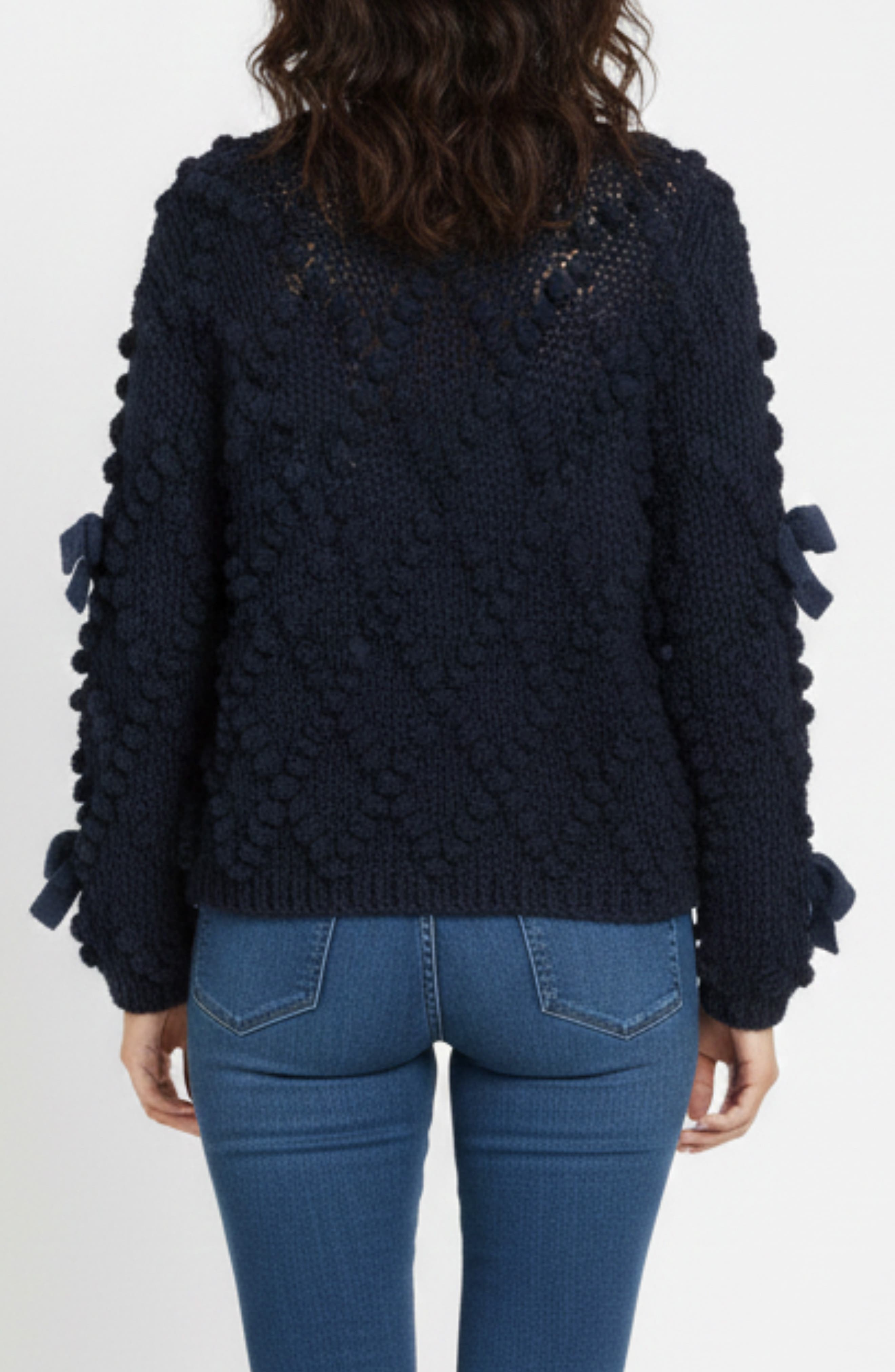 SAACHI Bow Chunky Knit Cardigan | Nordstromrack