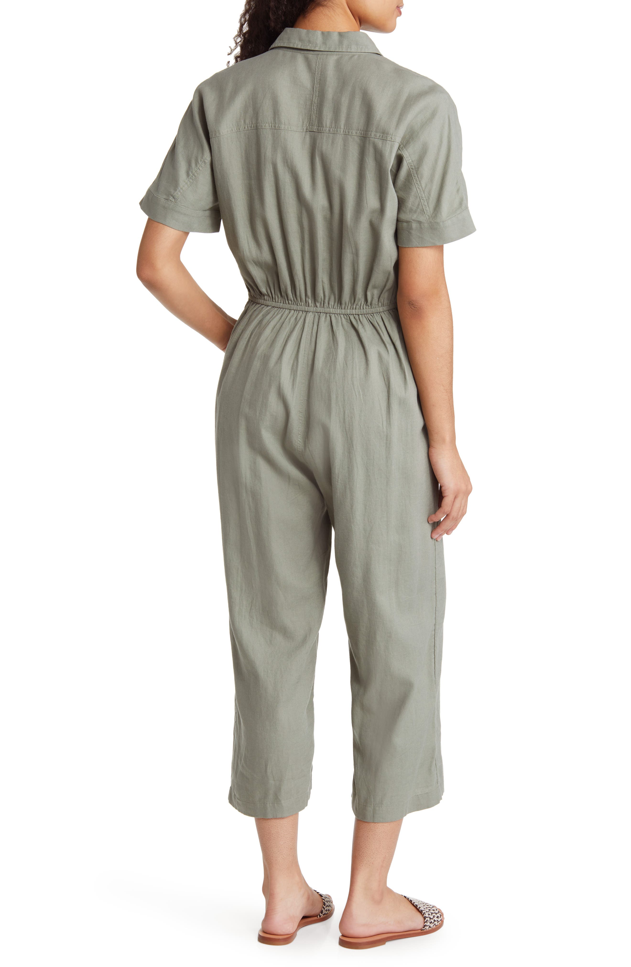 Caslon® Linen Blend Utility Jumpsuit | Nordstromrack