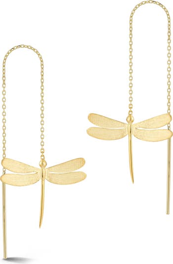 Ember Fine Jewelry Dragonfly Drop Threader Earrings | Nordstromrack