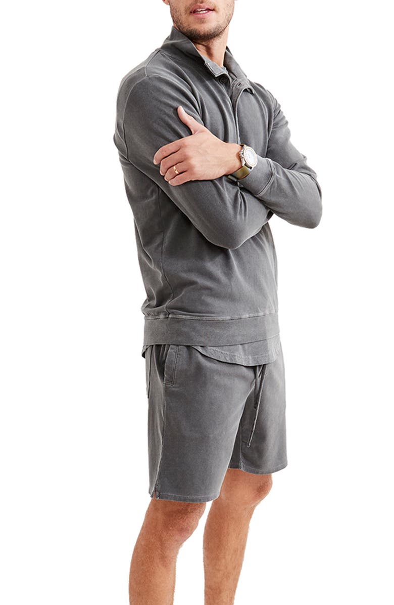Goodlife Sun-Faded Micro Terry Quarter Button Pullover | Nordstromrack