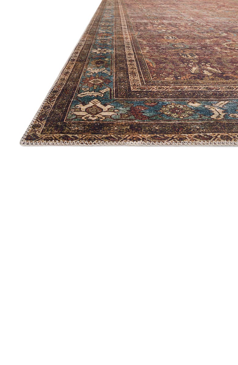 LOLOI Layla Accent Rug - Brick/Blue - 7'6" x 9'6" | Nordstromrack