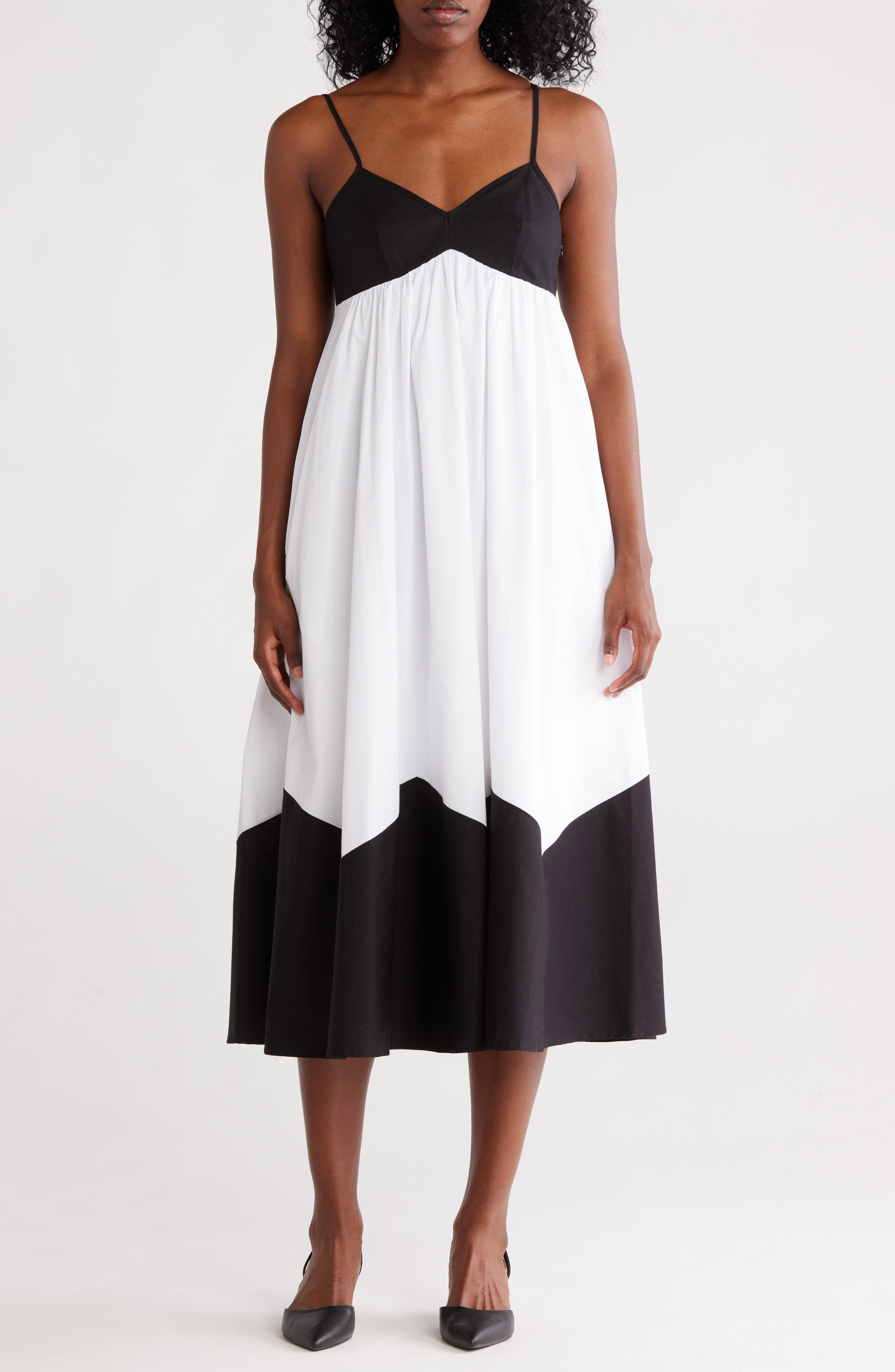 Elie Tahari The Grace Colorblock Babydoll Maxi Dress | Nordstromrack