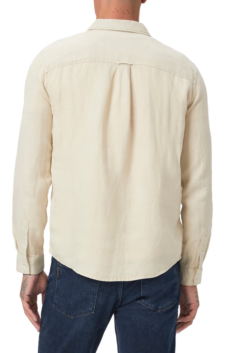 PAIGE Arney Linen Blend Quarter Button Shirt | Nordstromrack