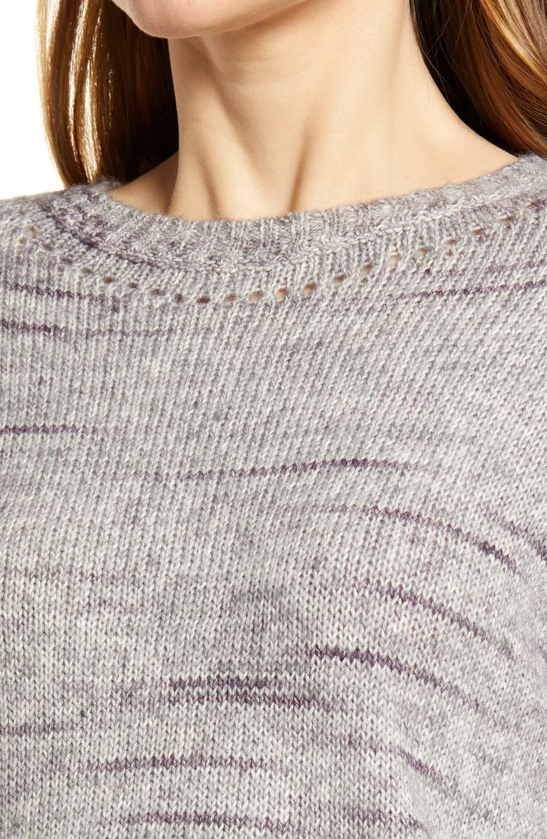 Wit & Wisdom Marled Ladder Stitch Crewneck Sweater | Nordstrom
