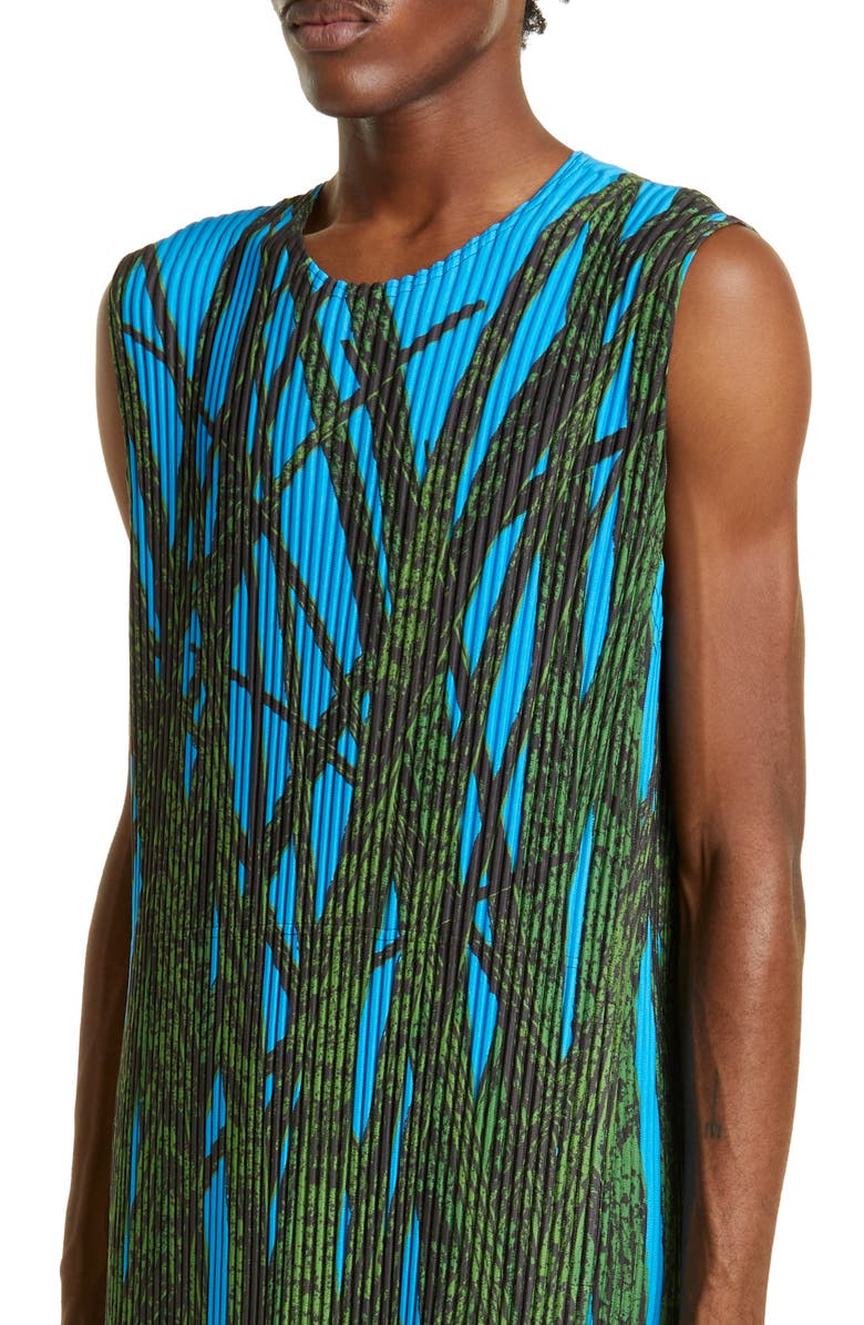 Homme Plissé Issey Miyake Grass Field Pleated Longline Blouse | Nordstrom