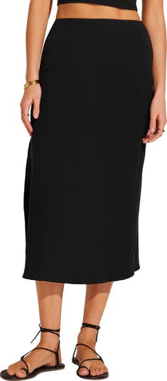 Vitamin A® Thalia Rib Midi Skirt | Nordstrom