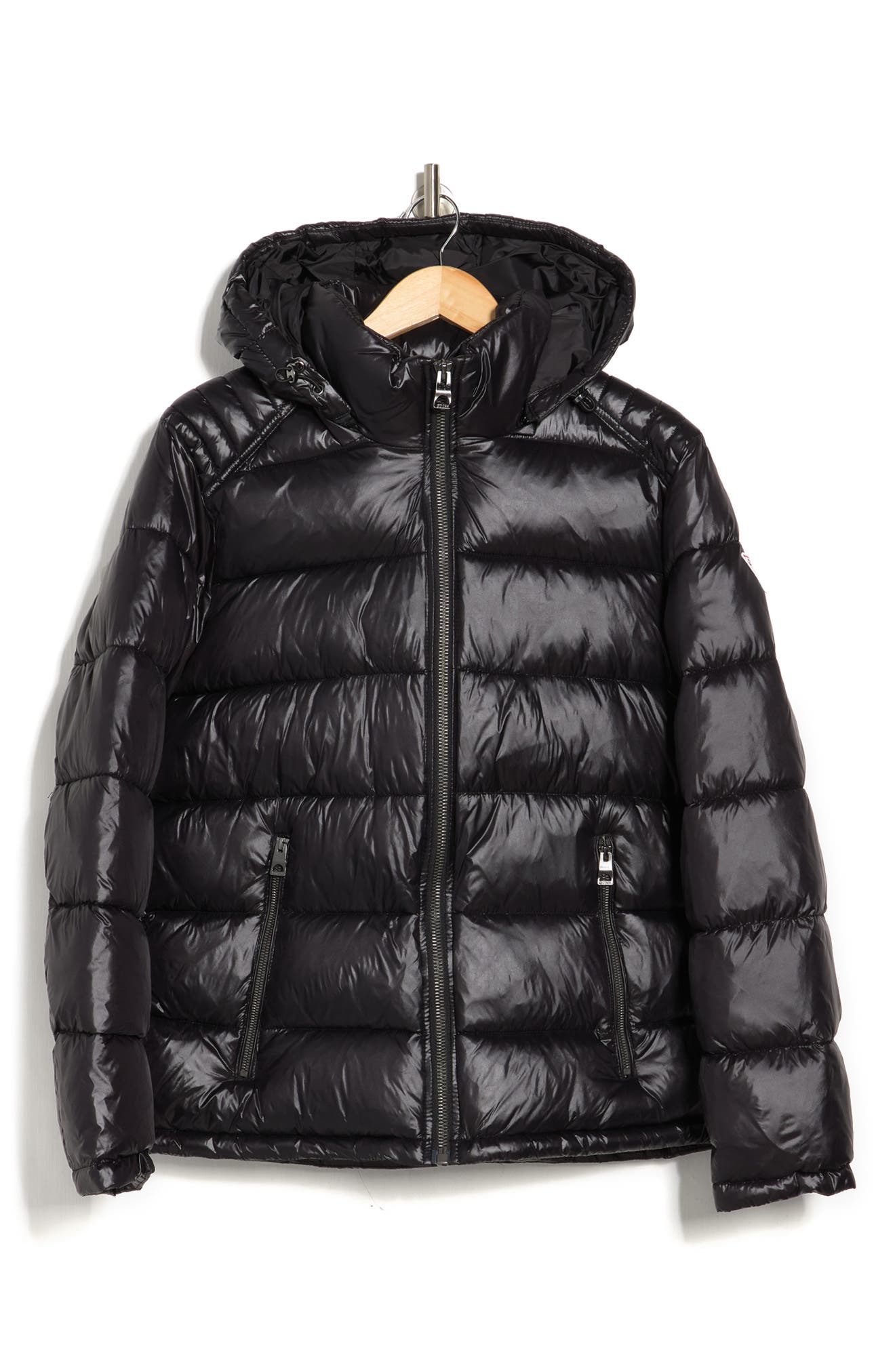 GUESS Hooded Solid Puffer Jacket | Nordstromrack