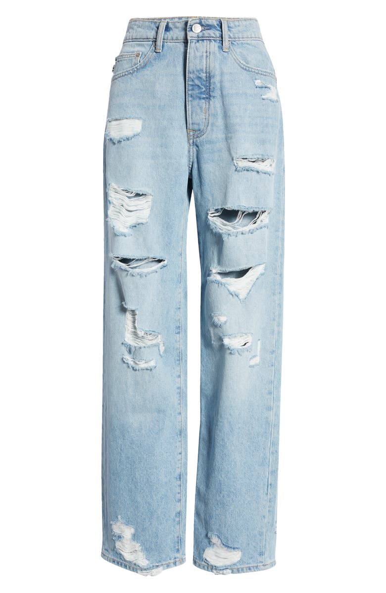 Lovers + Friends Ryan Ripped High Waist Straight Leg Jeans | Nordstromrack