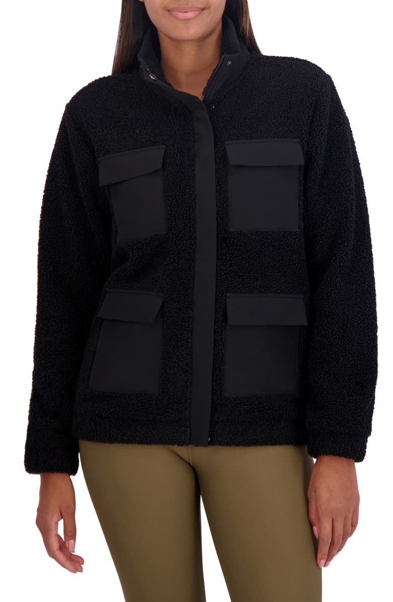 SAGE COLLECTIVE Faux Shearling Fleece Utility Jacket | Nordstromrack