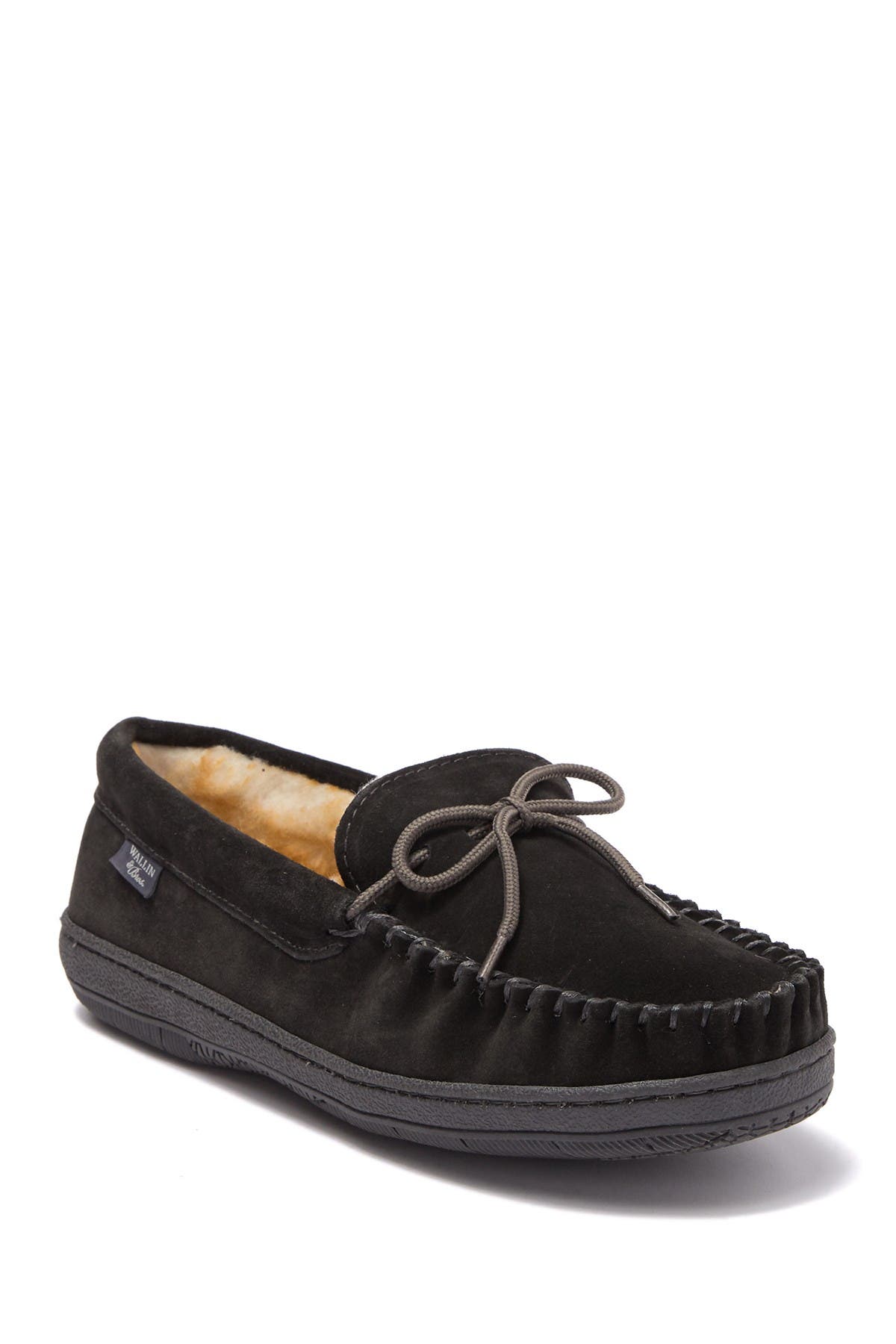 Wallin & Bros. Montreal Faux Fur Moc Leather Slipper | Nordstromrack