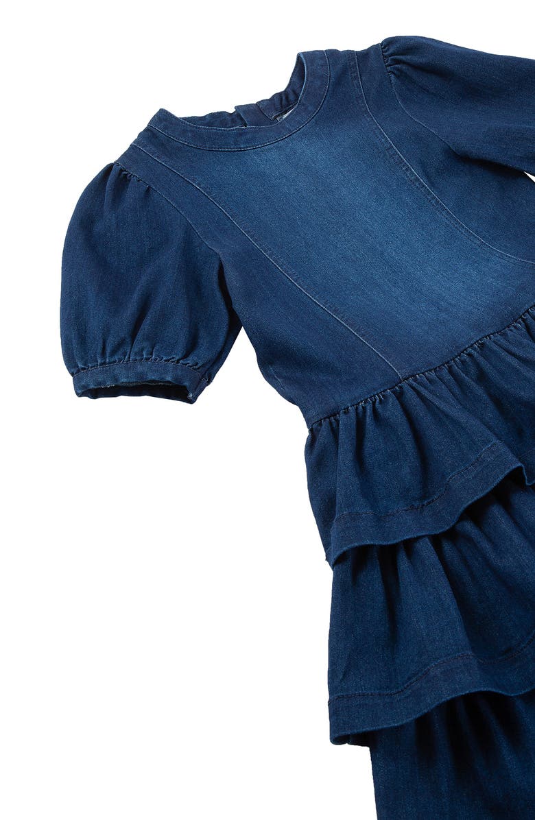 Habitual Kids Kids' Drop Waist Ruffle Denim Dress | Nordstromrack
