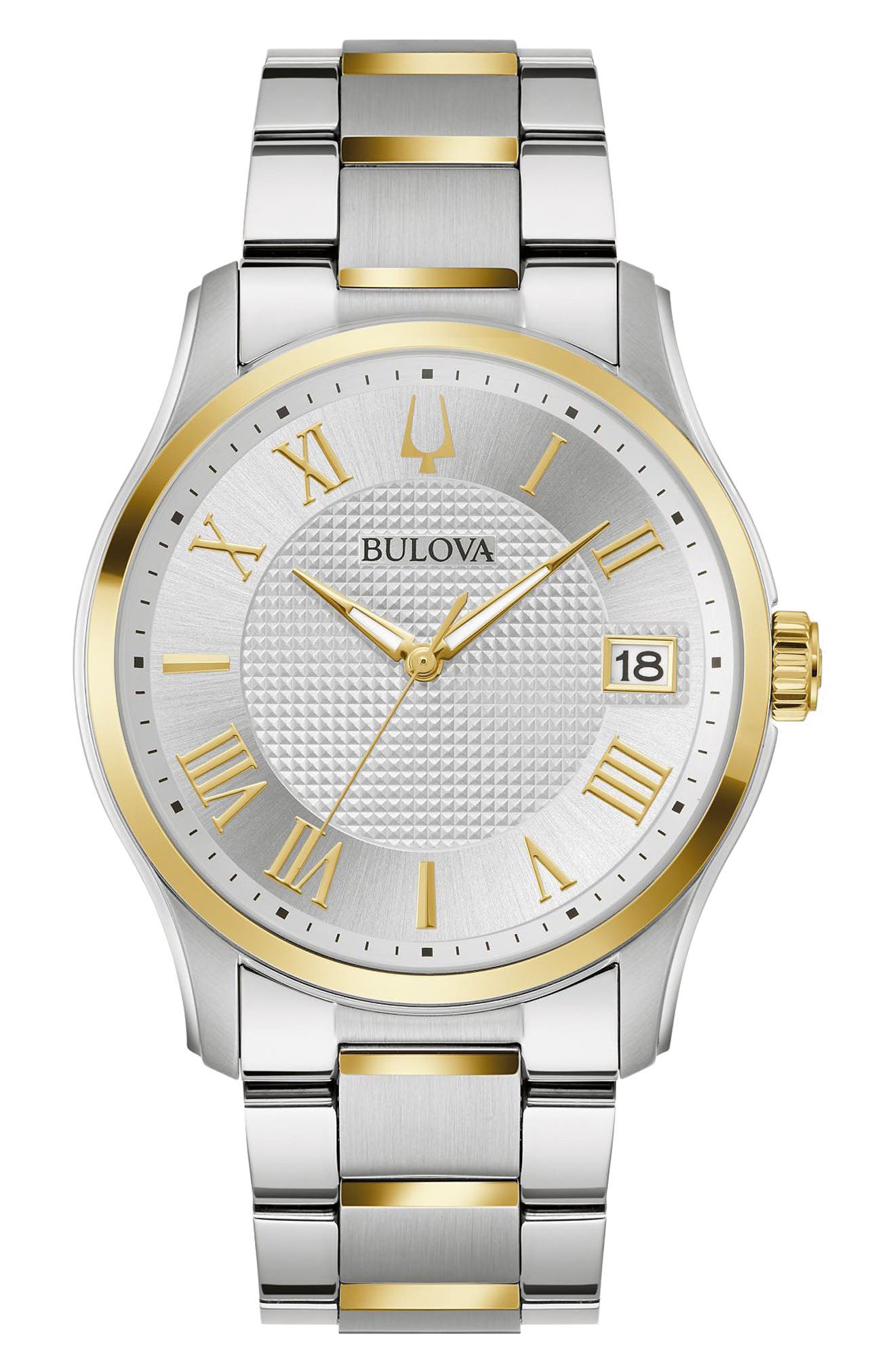 BULOVA Classic Wilton Two-Tone Bracelet Watch, 41mm | Nordstromrack