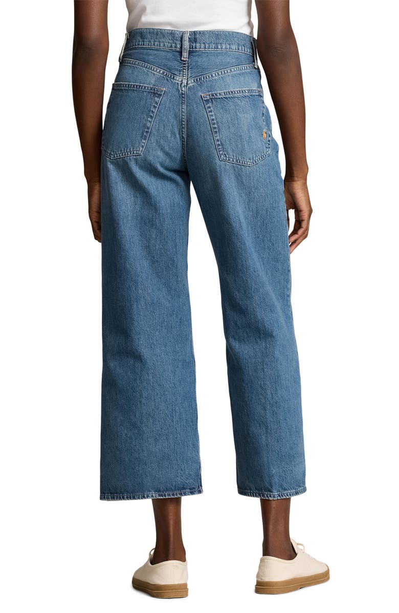 Polo Ralph Lauren Exposed Button Fly Crop Wide Leg Jeans | Nordstromrack
