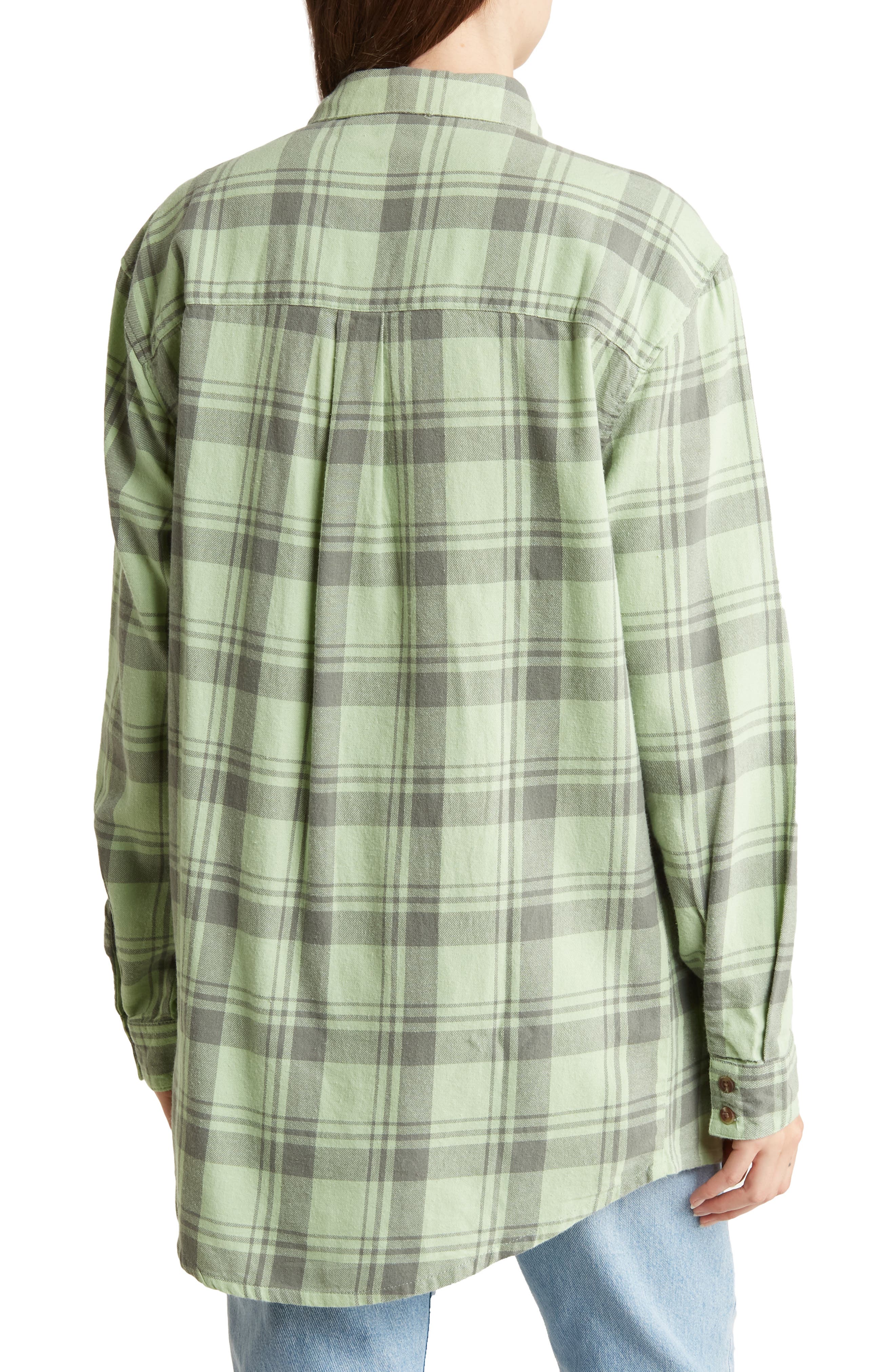 Roxy Let It Go Cotton Flannel Button-Up Shirt | Nordstromrack