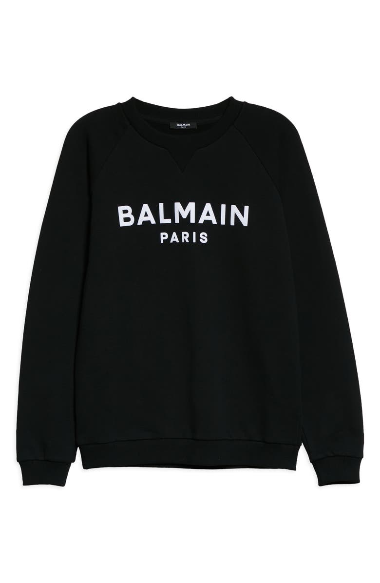 Balmain Logo Cotton Sweatshirt | Nordstrom