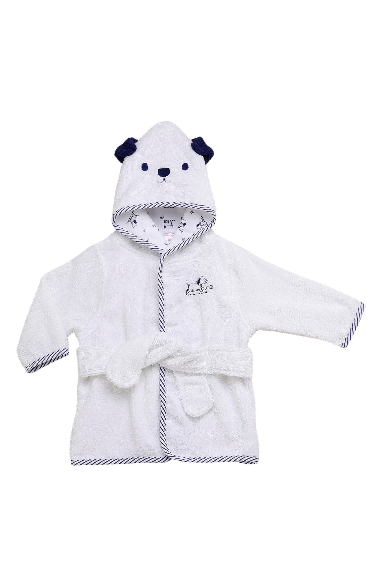 Little Me Puppy Cotton Terry Hooded Bath Robe | Nordstromrack