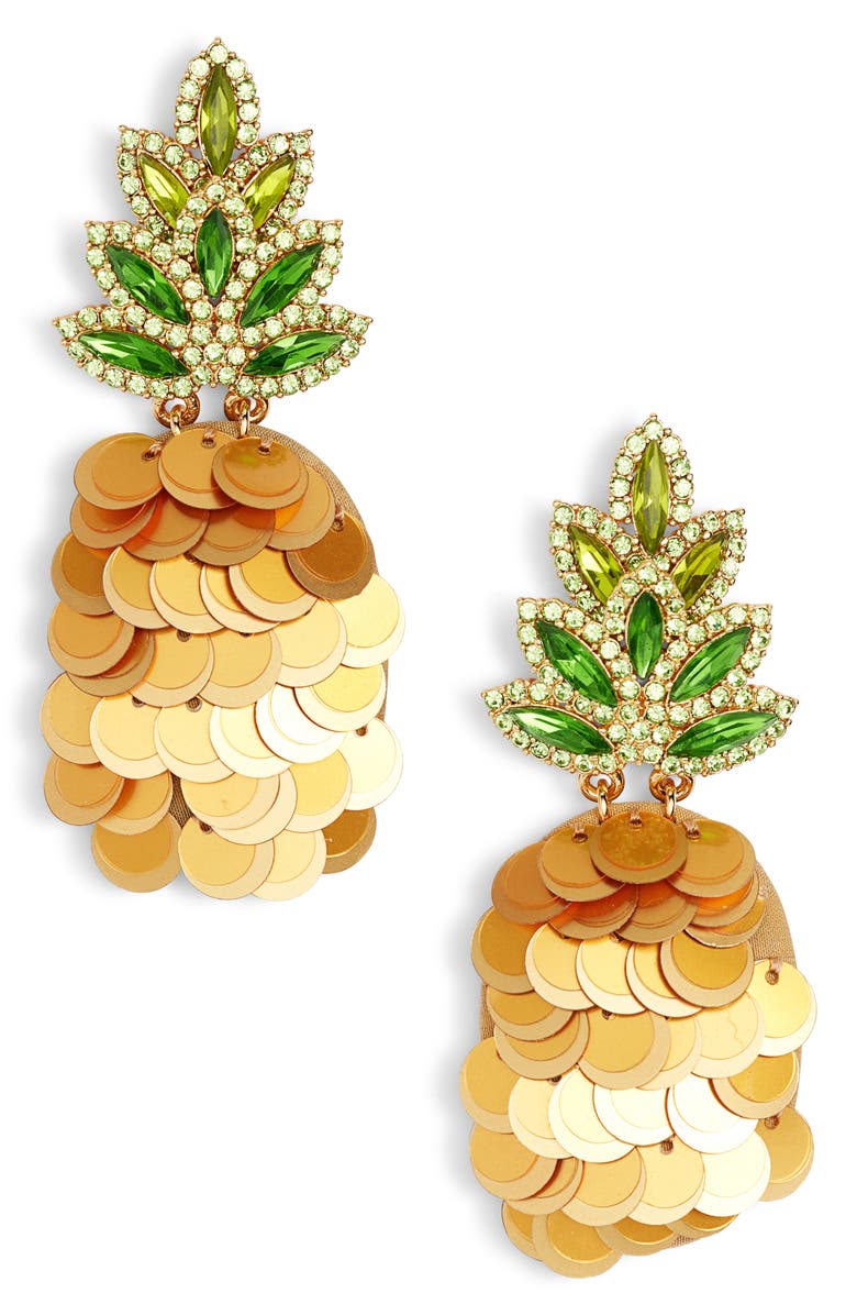 Kate Spade New York by the pool pineapple statement stud earrings ...