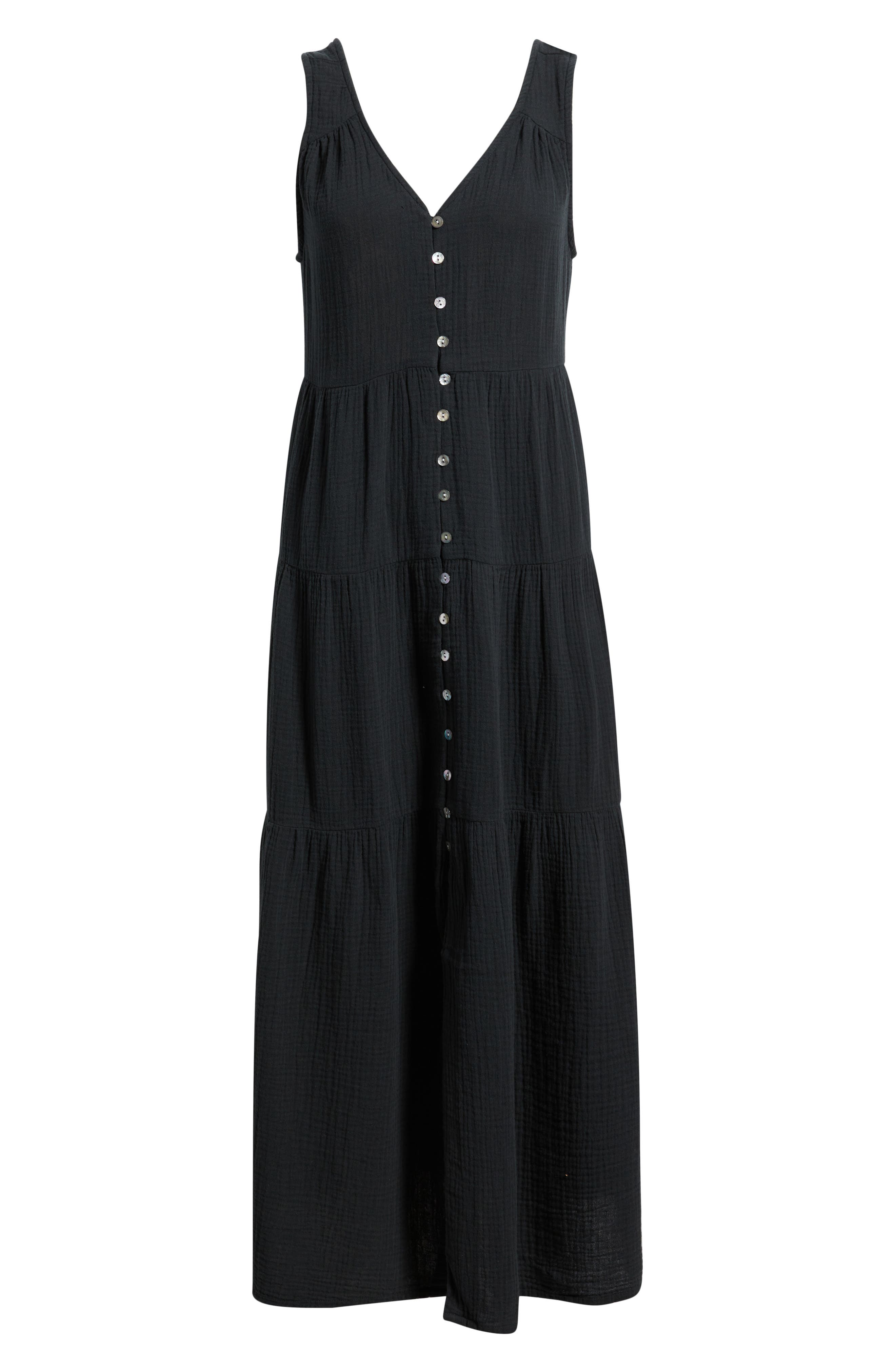 Marine Layer Corrine Texture Sleeveless Tiered Organic Cotton Maxi ...