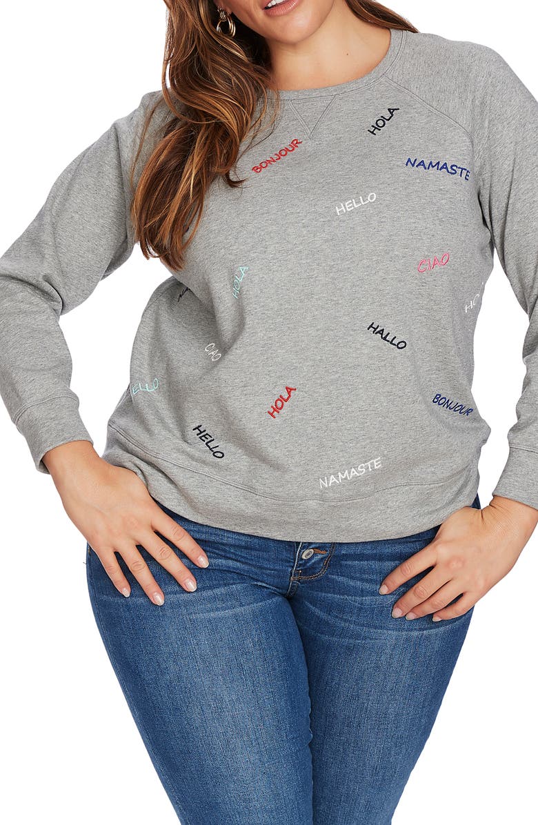 Court & Rowe Embroidered French Terry Sweatshirt | Nordstromrack