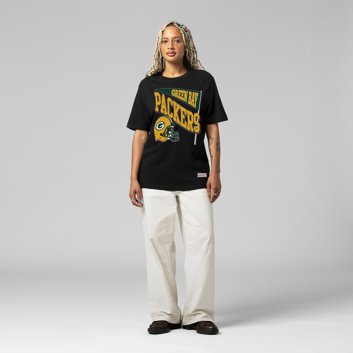 Mitchell & Ness Women's Mitchell & Ness Black Green Bay Packers Team ...